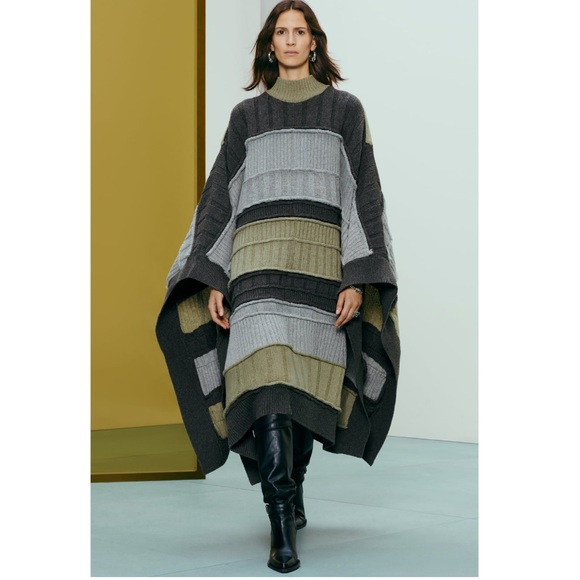 Zara | Sweaters | Zara Patchwork Poncho | Poshmark